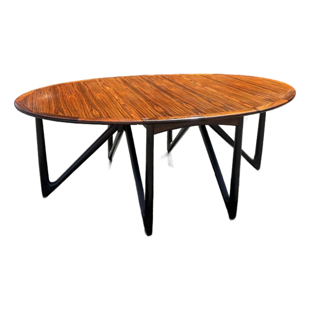 Niels Koefoed Rosewood Spider Leg Dropleaf Dining Table | Chairish