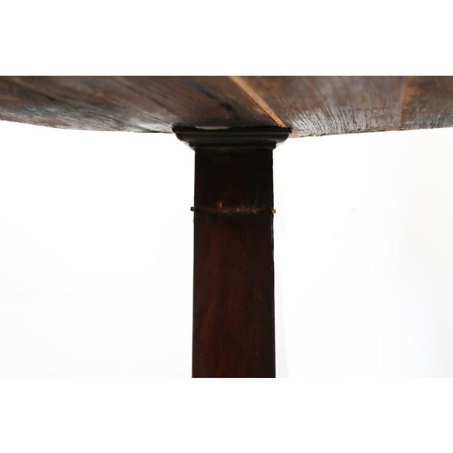 Mid 19th Century Antique Round Empire Pedestal Vitrine Table | Chairish