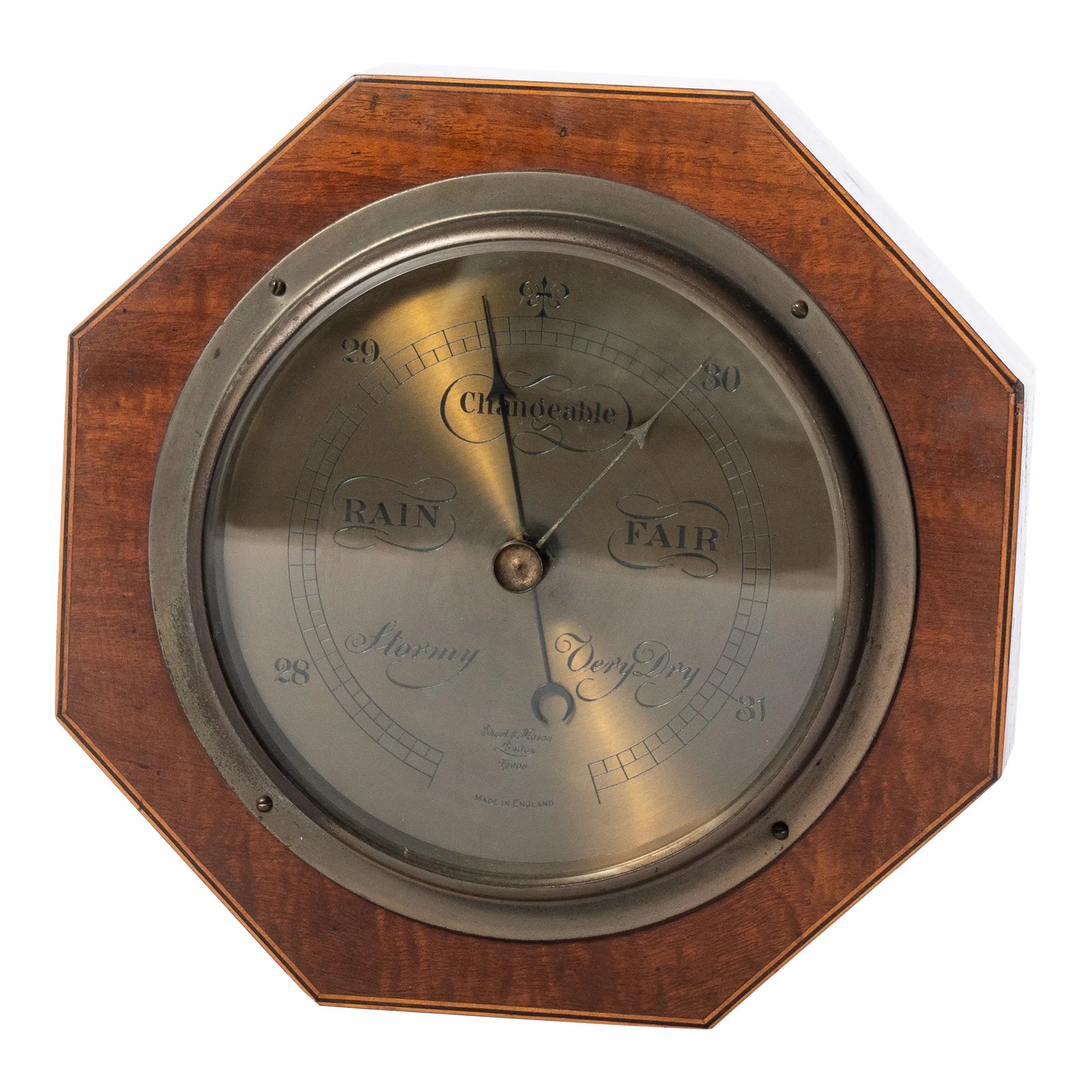 19th Century Short and Mason Inlaid Barometer - London | Chairish