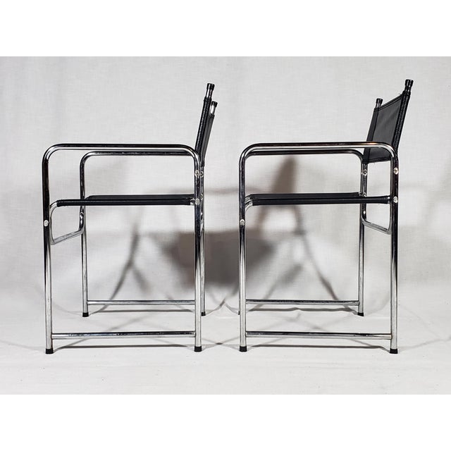Vintage Original Mid-Century Modern Pair of Bauhaus Style Chrome Metal ...