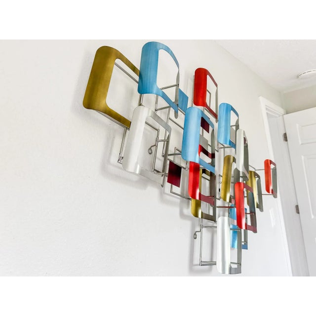 Retro Modo Metal Wall Sculpture Art by JasonW Studios Signed | Chairish
