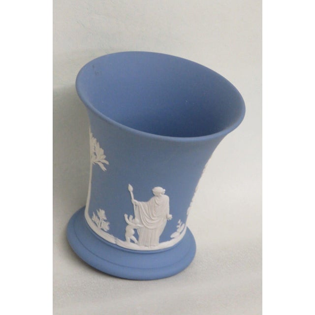 Wedgwood Jasperware Blue Sacrifice Small Bell Vase Posy Pot | Chairish