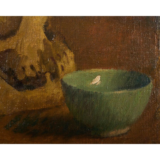 American School Memento Vanitas Still Life Canvas Painting | Chairish