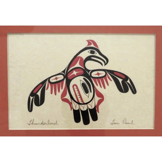 Set of 3 Native American Mid Century Modern Abstract Bird Lithographs ...