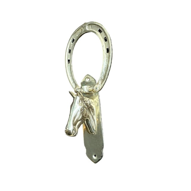 Brass Equestrian Horsehead Horseshoe Door Knocker Hardware Included ...