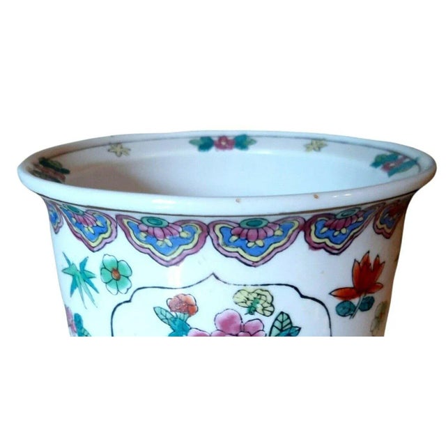 20th C Chinese Famille Rose Cachepot | Chairish