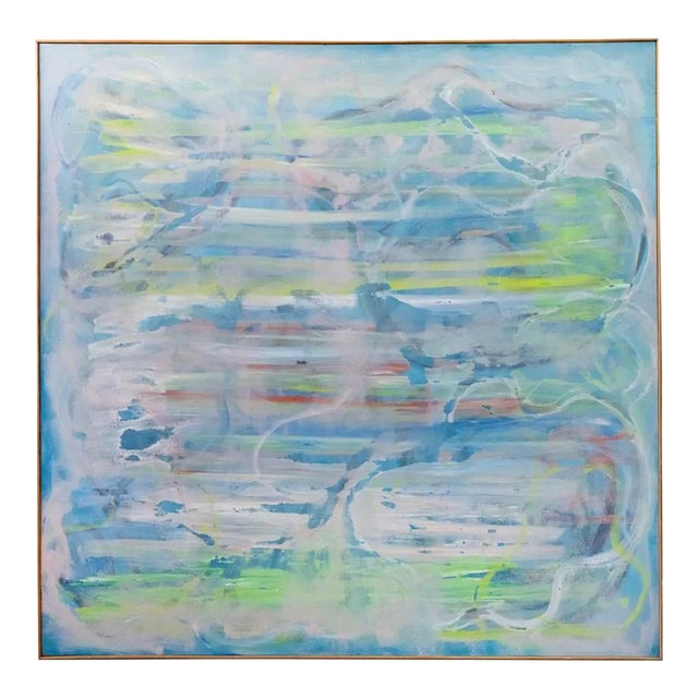 1990s James Canavan Large Modern Abstract Oil Painting on Canvas | Chairish