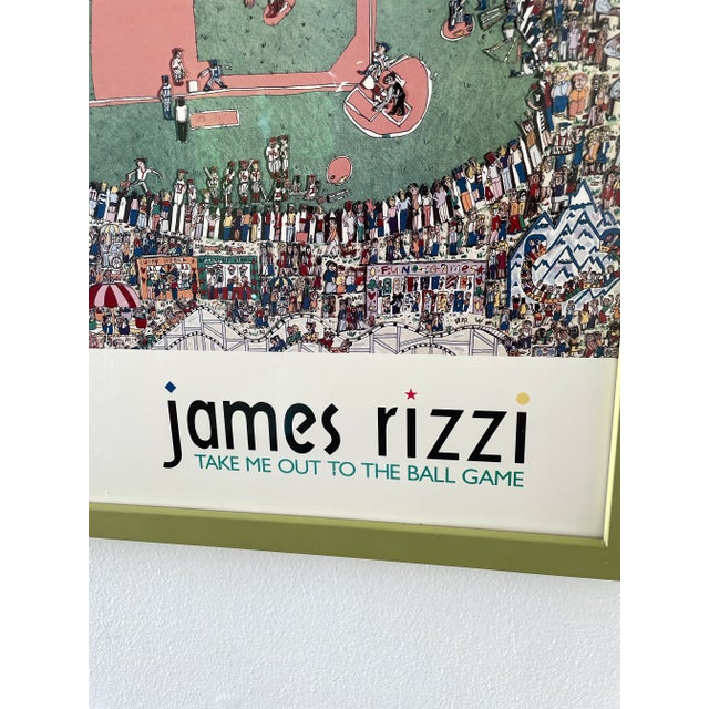 1990s James Rizzi Print "Take Me Out to the Ballgame", Framed | Chairish