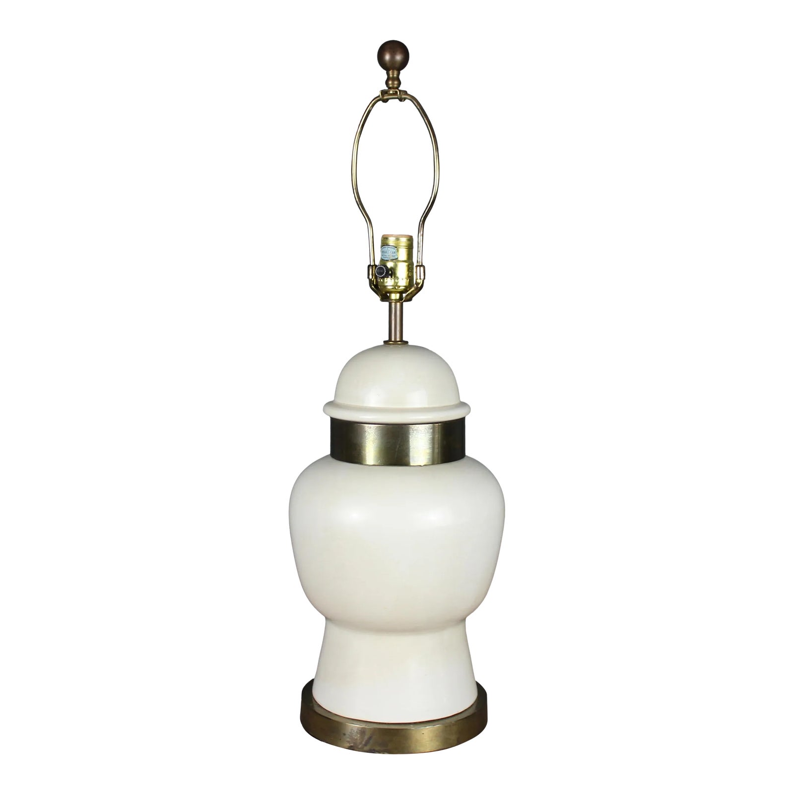 1980s Ceramic Ginger Jar & Brass Table Lamp by Chapman | Chairish