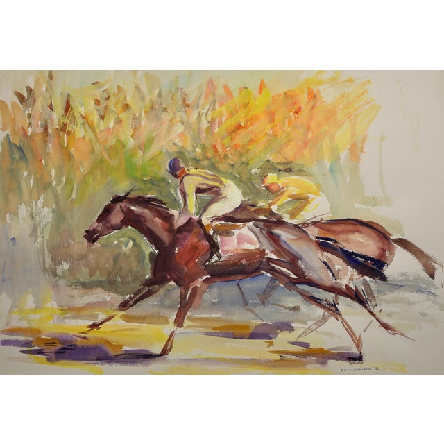 1976 "On the Gallops" Gouache Painting by John Rattenbury Skeaping ...