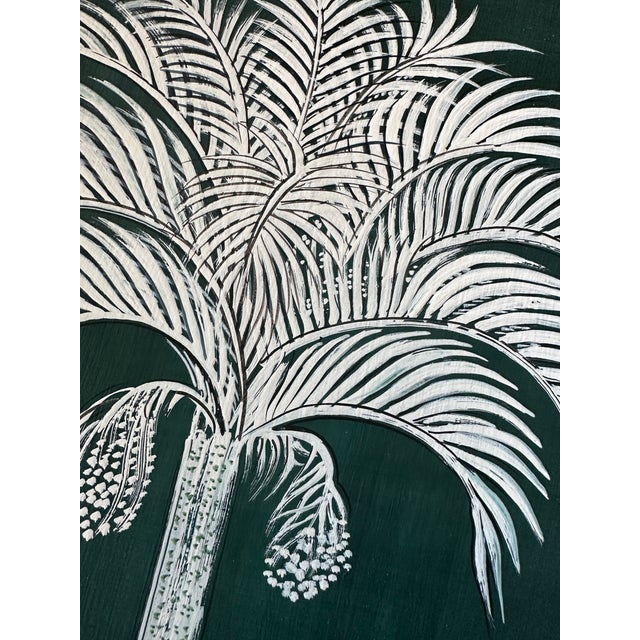 Original Palm Tree Hand-Painted Painting on Heavy Handmade Paper | Chairish