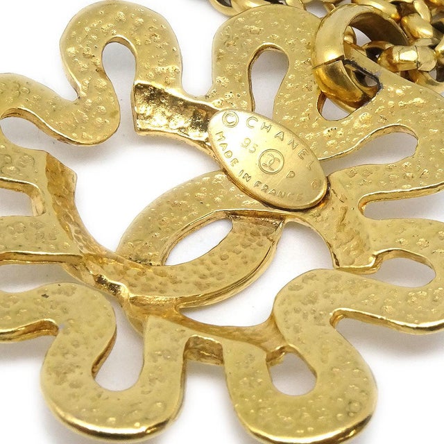 Chanel 1995 Squiggle Border Pendant Necklace 95P 27102 | Chairish
