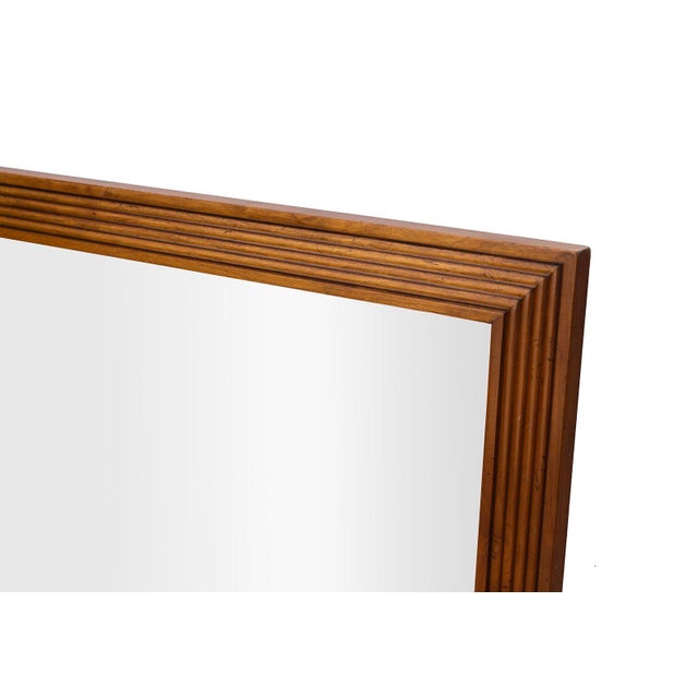 Baker Furniture | Milling Road Stepped or Beveled Walnut Mirror, 34 X ...