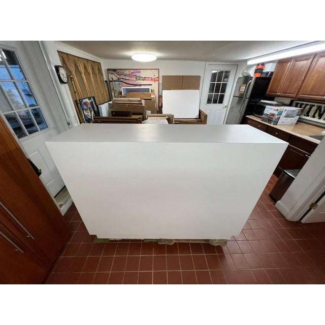 Large White Post Modern Custom Campaign Dresser | Chairish