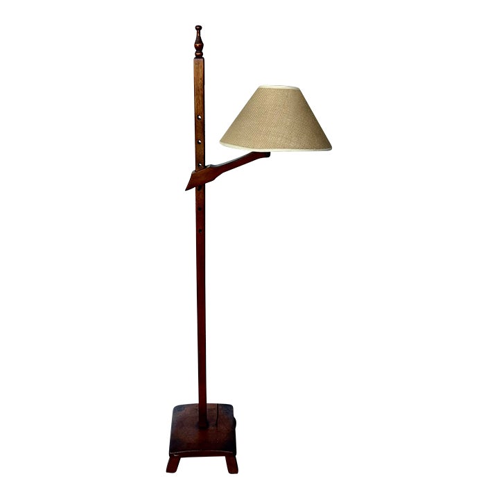 Vintage Cushman Colonial Arts & Crafts Maple Wood Floor Lamp ...