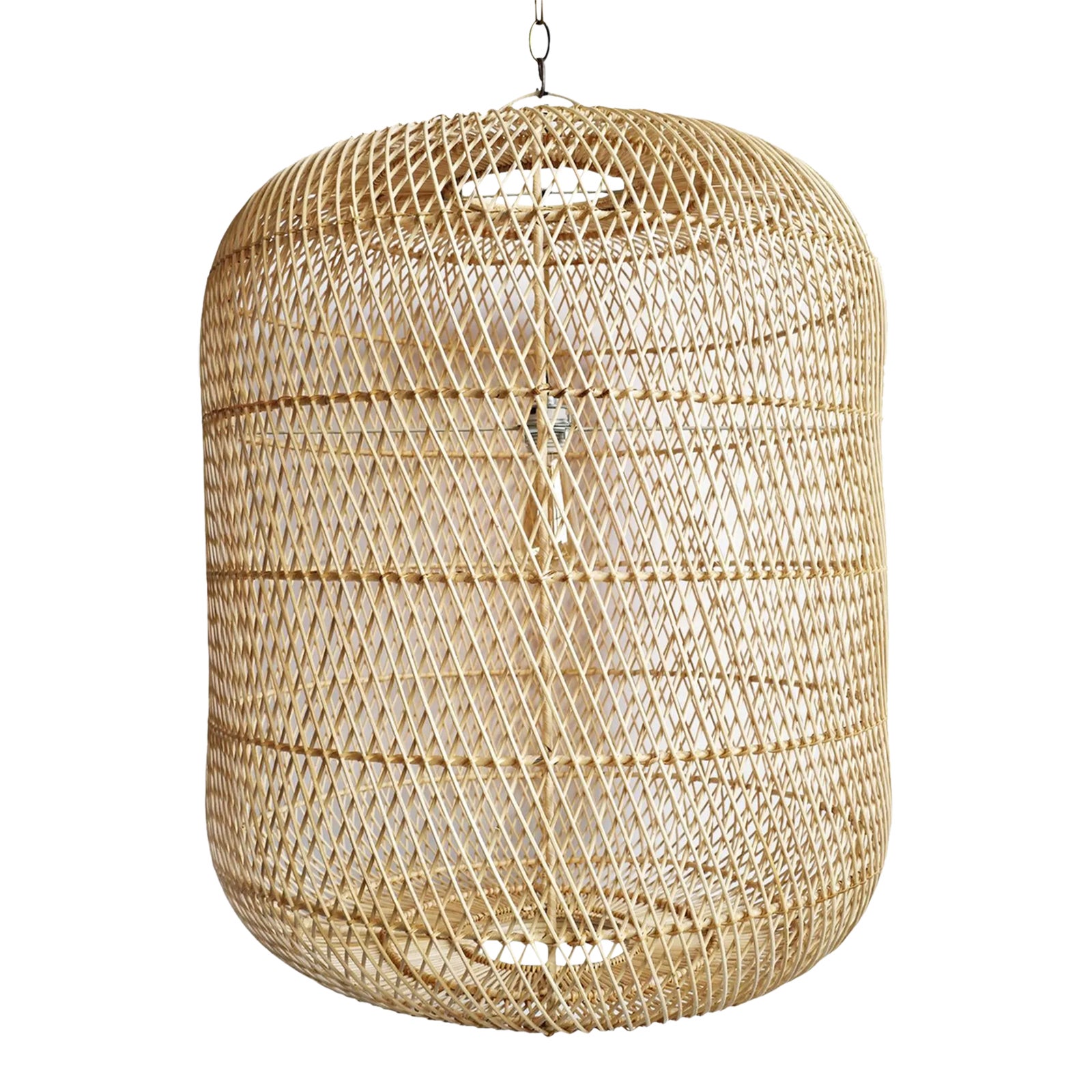 Raw Wicker Jug Pendant Light Large | Chairish