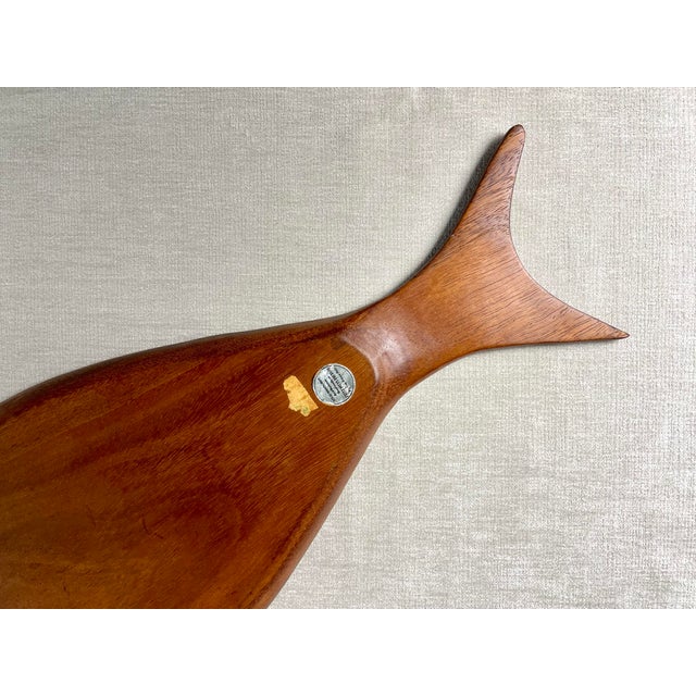 Vintage Fish-Shape Mahogany Serving Tray by Fritz Mevs Factory Haiti ...