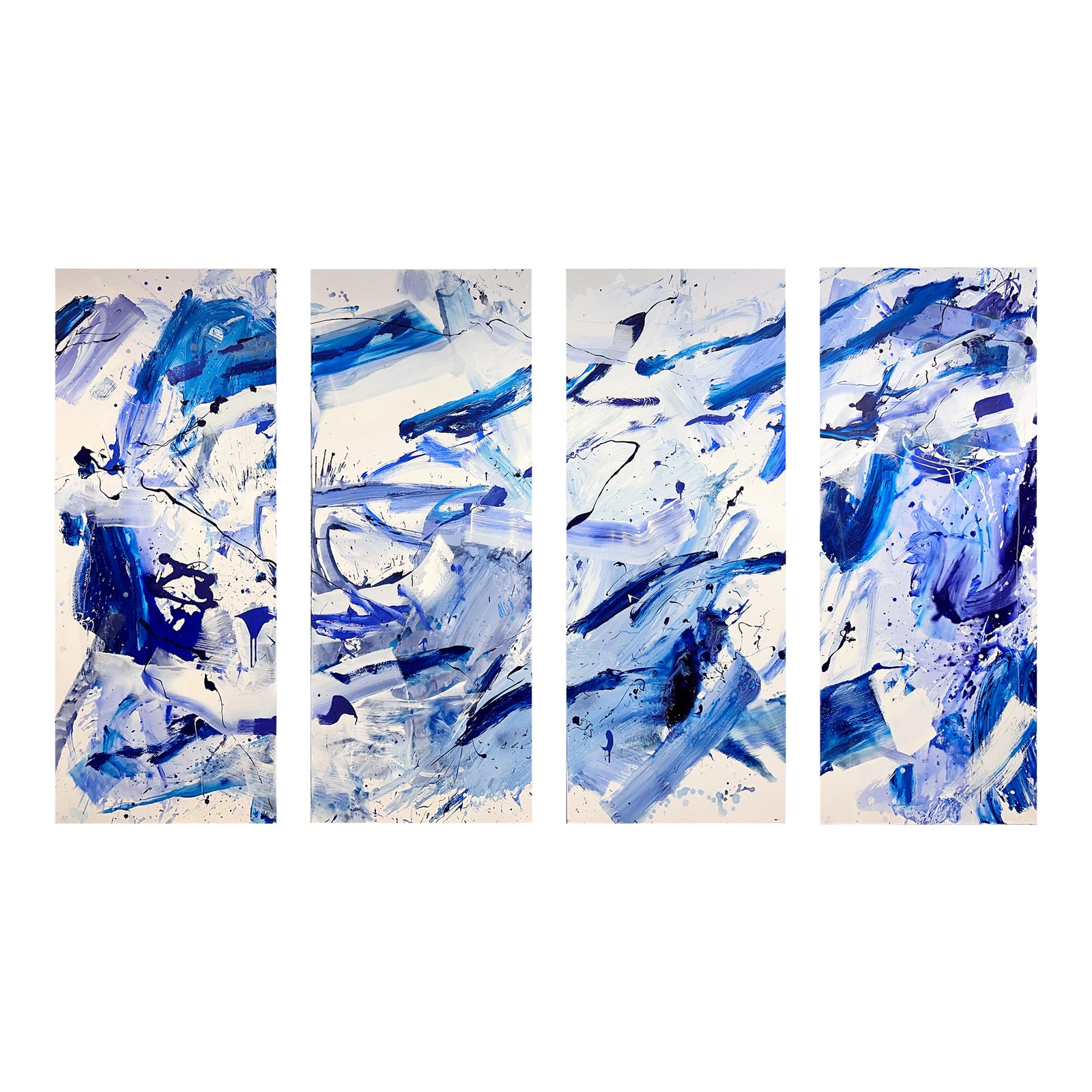 Contemporary Abstract Acrylics, Ink, Spraypaint on Canvas "Highline ...