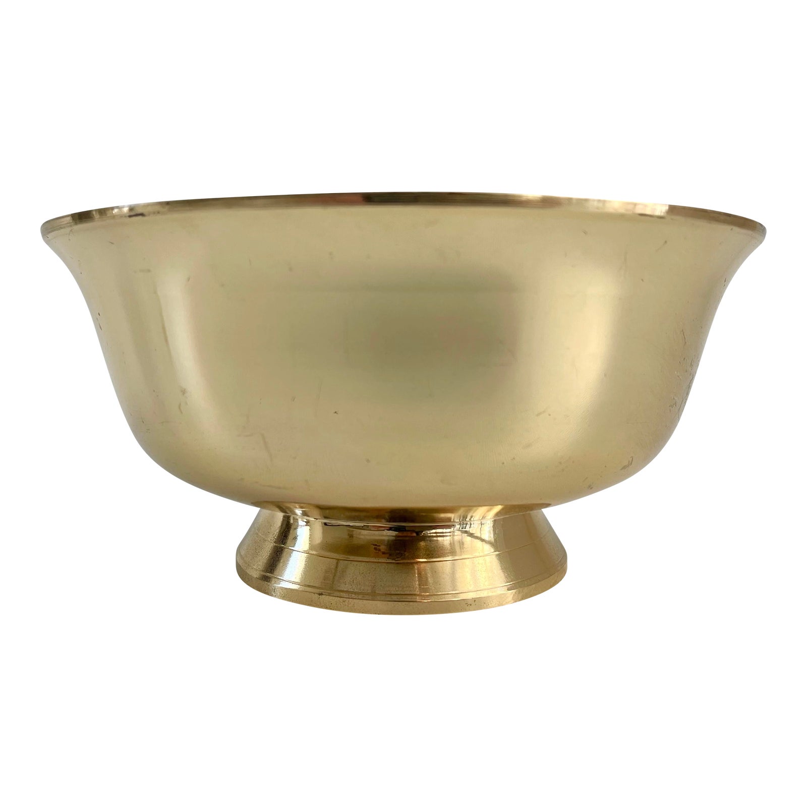 Large Vintage Paul Revere Brass Bowl | Chairish