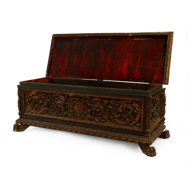 Italian Renaissance Polychromed Trunk | Chairish