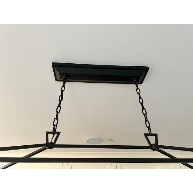Chapman & Myers Darlana Large 6-Light Linear Lantern - Aged Iron Finish ...