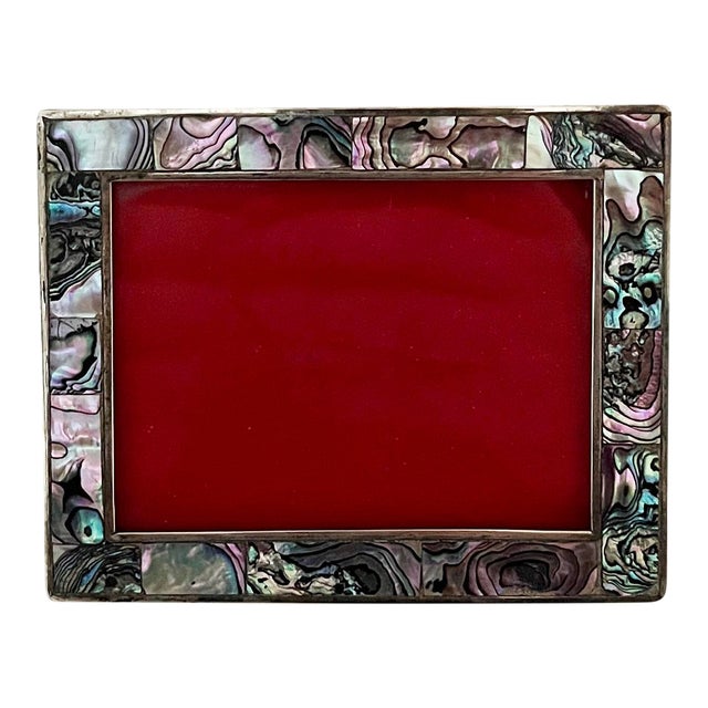 Abalone Shell and Alpaca Silver Picture Frame, 1950s | Chairish