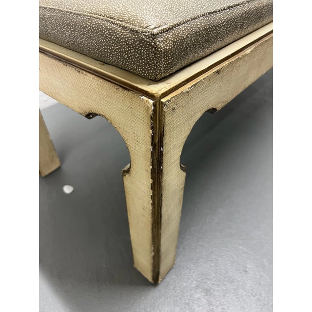 Pair of Baker Furniture Wood and Leather Benches | Chairish