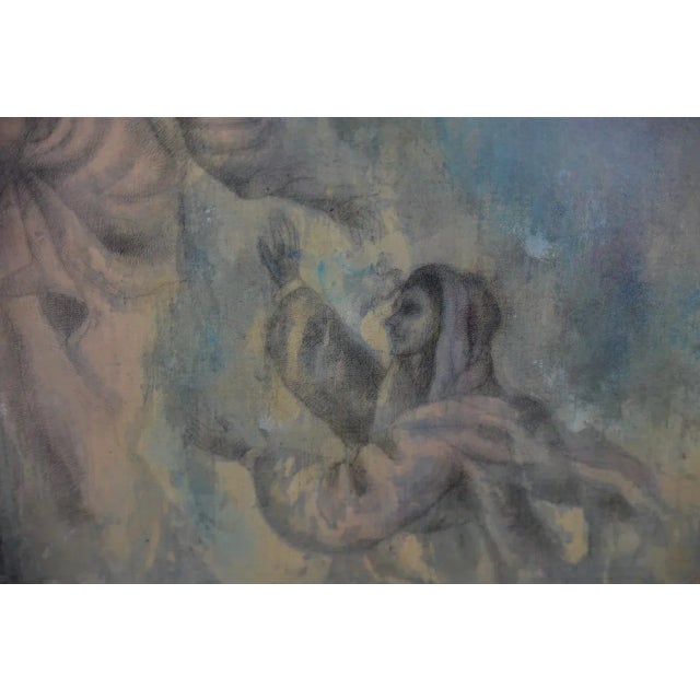 Charles Ware (1921-2005) Mid Century Modern Watercolor on Linen C.1969 ...