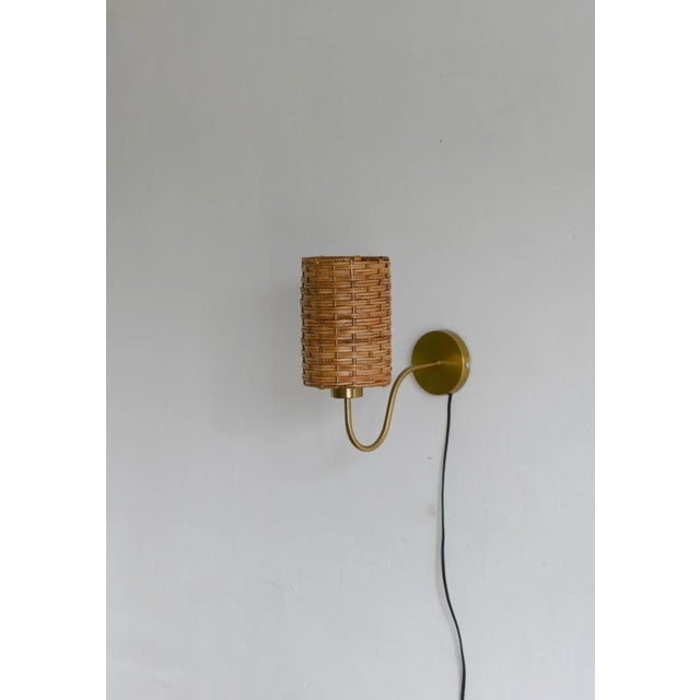 1990s Rattan Wicker Wall Sconce | Chairish