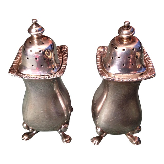 Mid 20th Century English William Adams Silver Pepper Shakers - a Pair ...