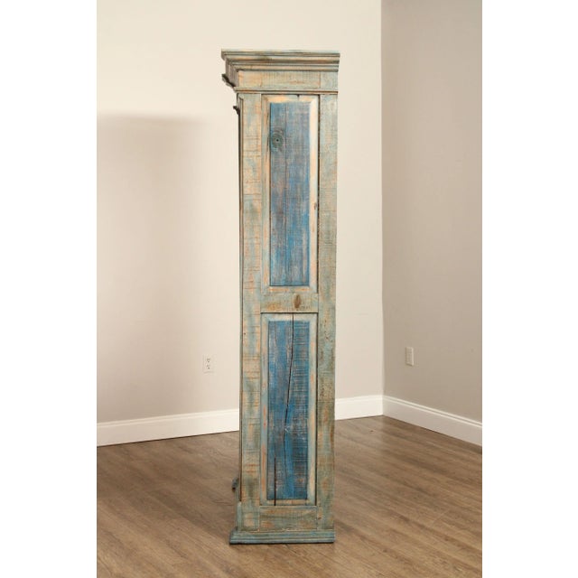 Rustic Farmhouse Style Painted Tall Open Bookcase | Chairish