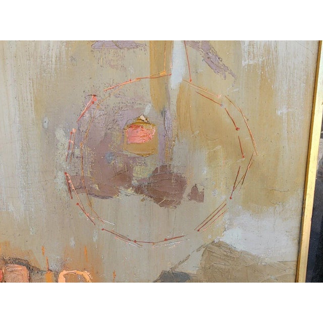 Vintage Signed MCM Abstract Oil Painting | Chairish