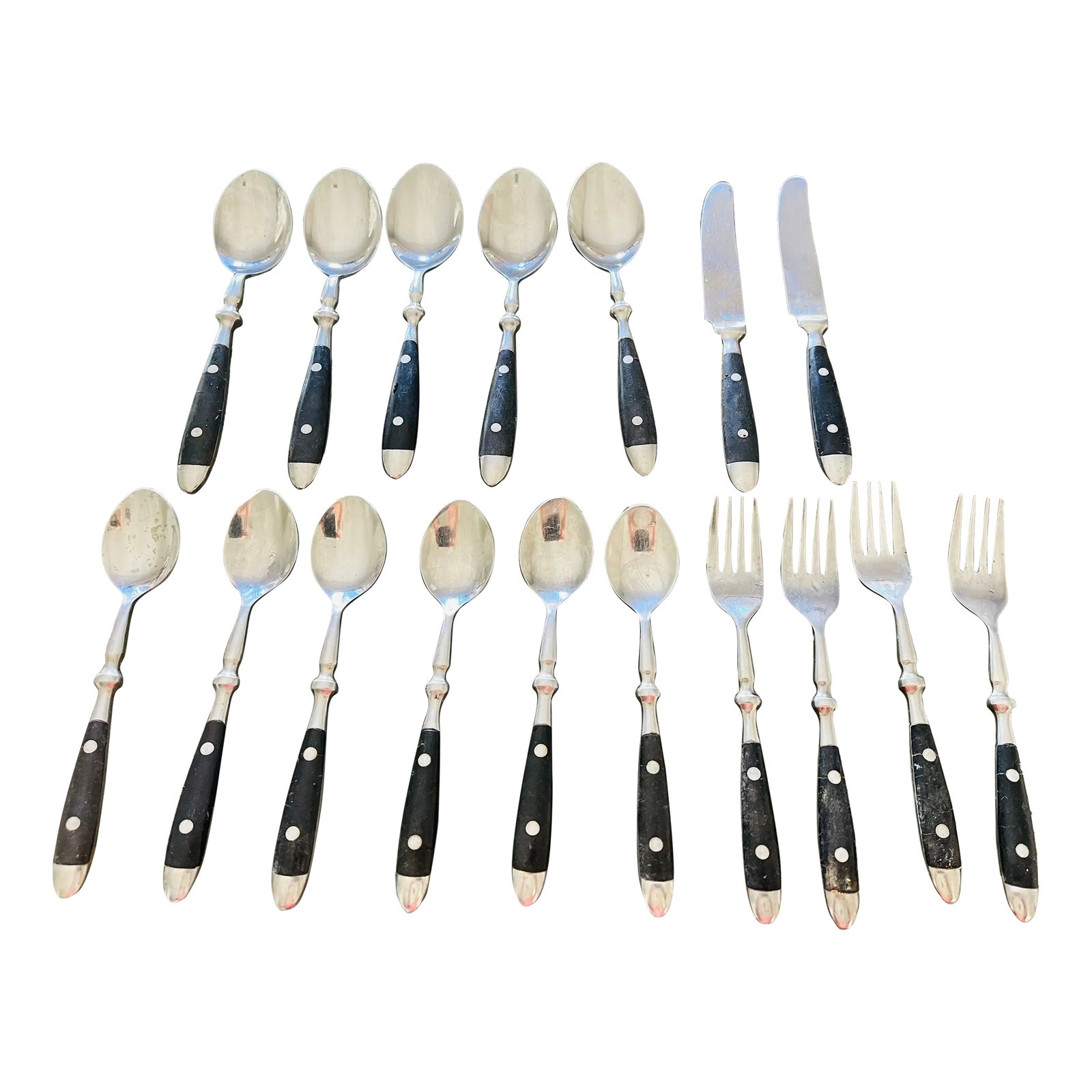 1950s Safari Flatware Cutlery Set- 17 PCS | Chairish