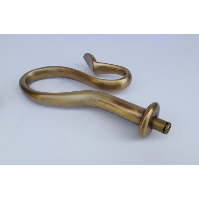 C.1990's Large German Bronze Serpentine Tieback | Chairish