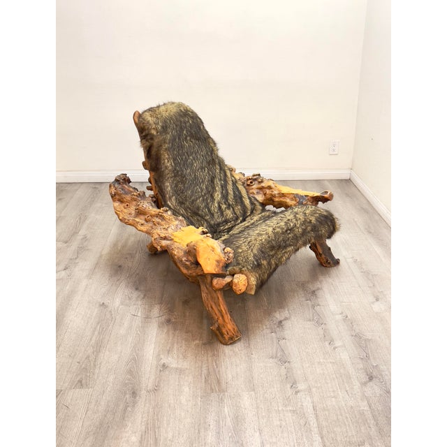 Driftwood Chair & Ottoman | Chairish