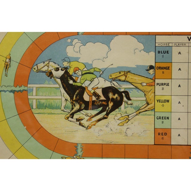 Belmont Park C1920s Horse Race Game Board Custom Framed | Chairish