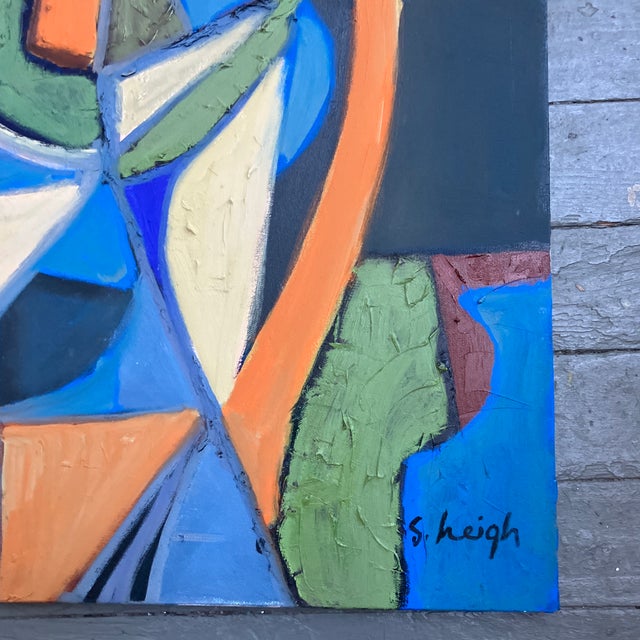 Contemporary Original Stephen Heigh Abstract Oil Painting “Musicians ...