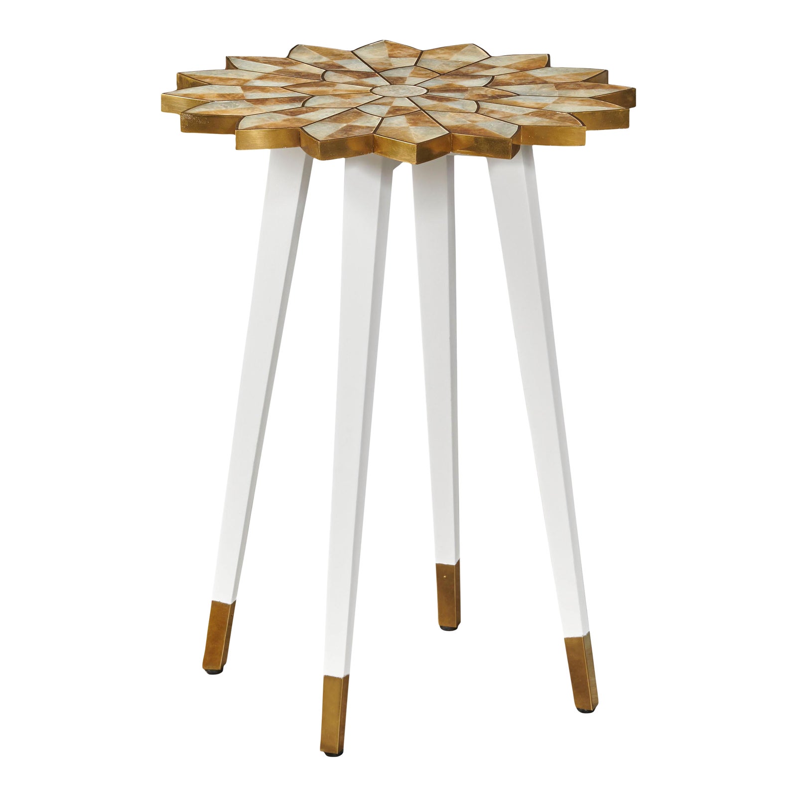Tessa Capiz Shell Accent Table | Chairish