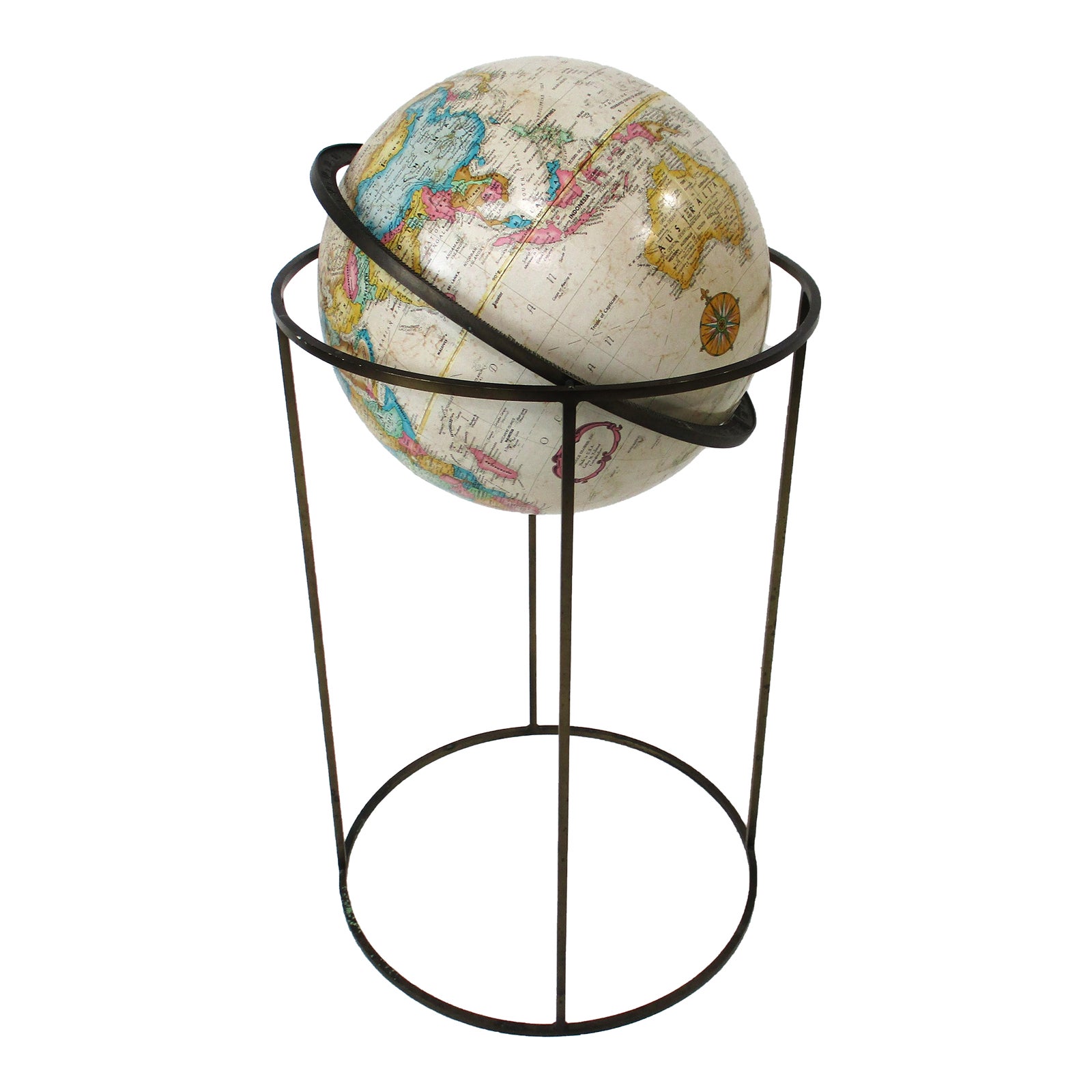 Paul McCobb Mid Century Globe W Stand for Replogle | Chairish