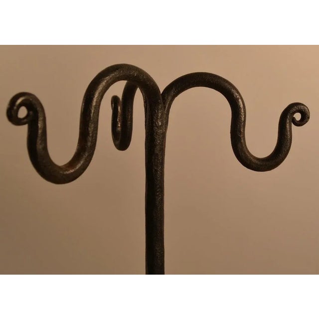 Hand Wrought Iron Fireplace Tool Stand | Chairish