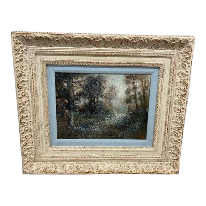 1960s Impressionist Forest Landscape by Jennie Tomao, Framed | Chairish
