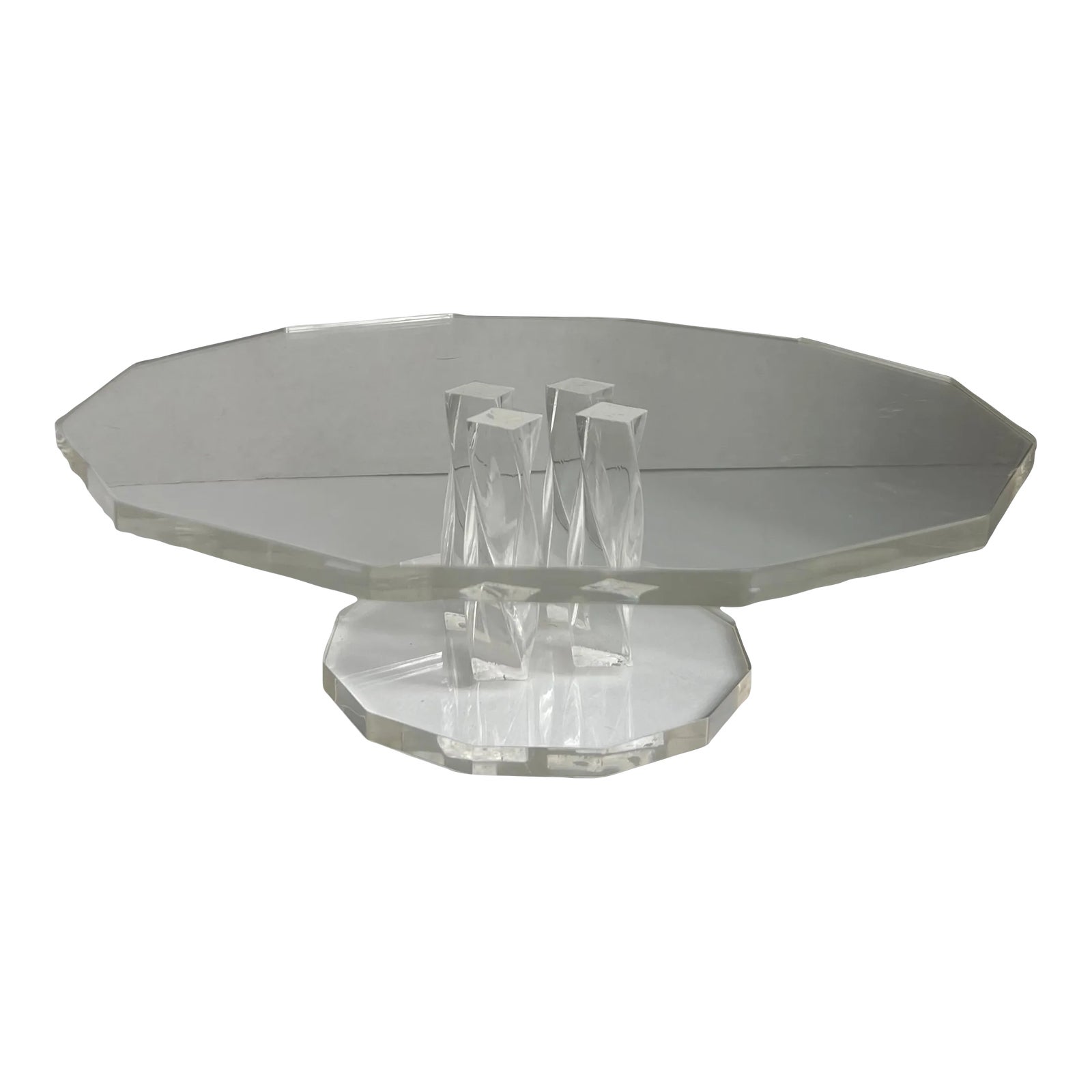 Vintage Mid-Century Modern Lucite Cake Stand | Chairish