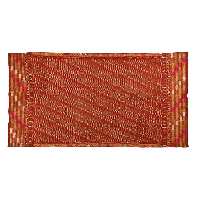 1920s Punjabi Bagh Silk Embroidery Textile | Chairish
