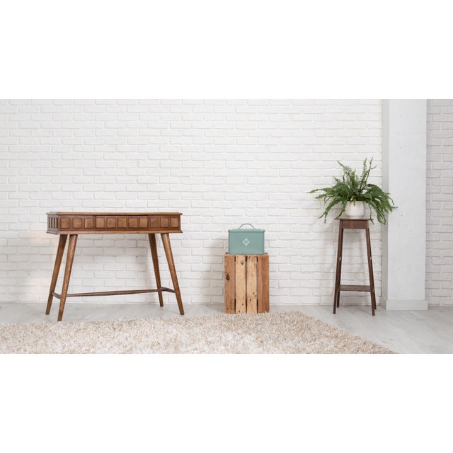 1960s Artisan Oak Console Table | Chairish