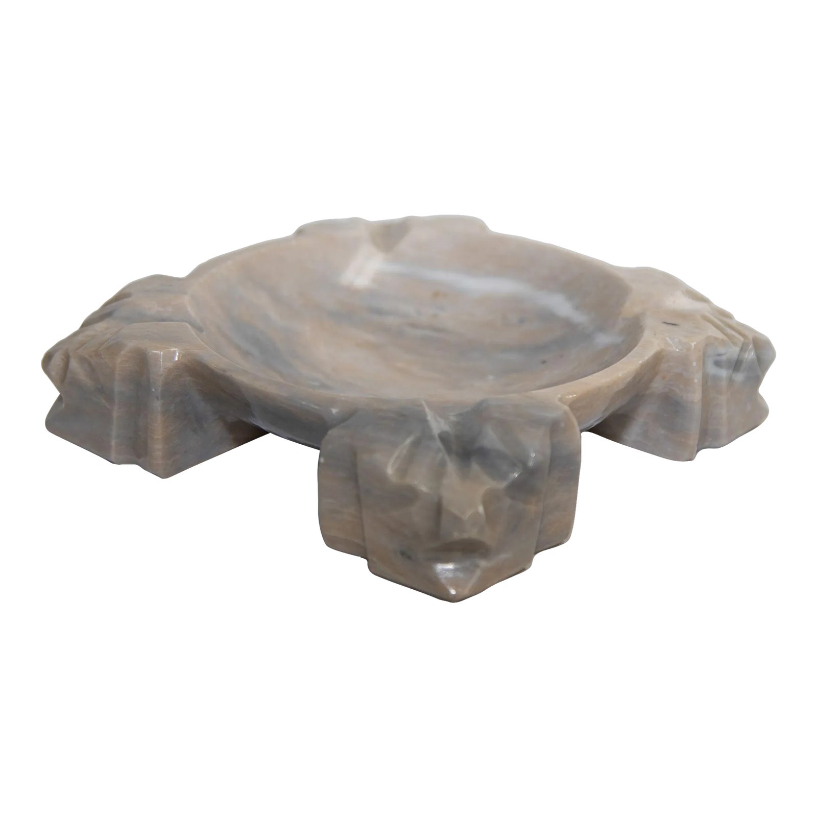Vintage Mayan Aztec Marble Large Ashtray Centerpiece | Chairish
