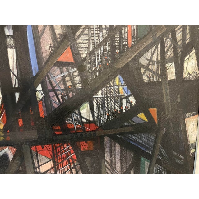 1966 20th Century Modern Abstract Expressionist Mixed Media on Canvas ...