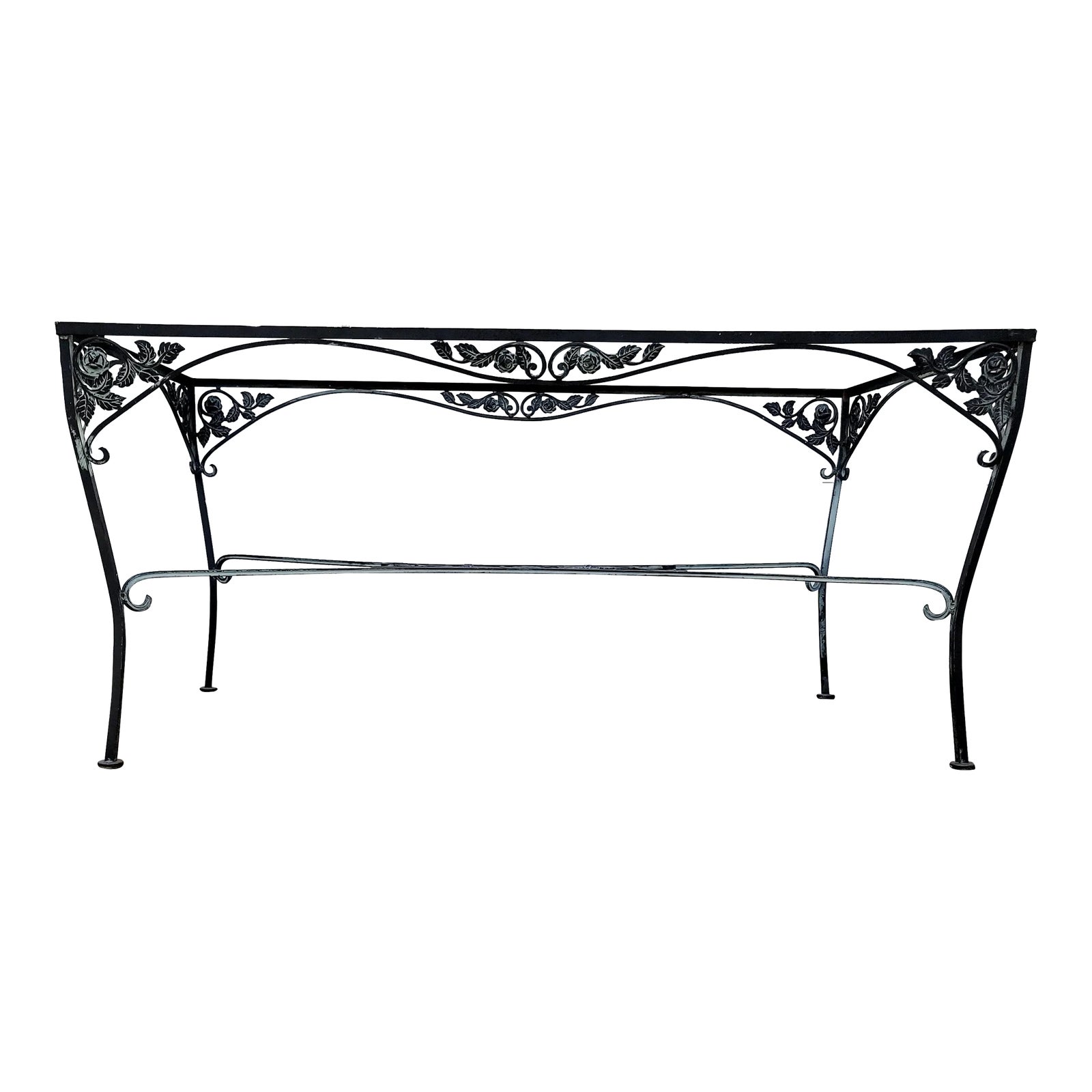 Vintage Russell Woodard Chantilly Rose Style Pattern Cast Iron Dining ...