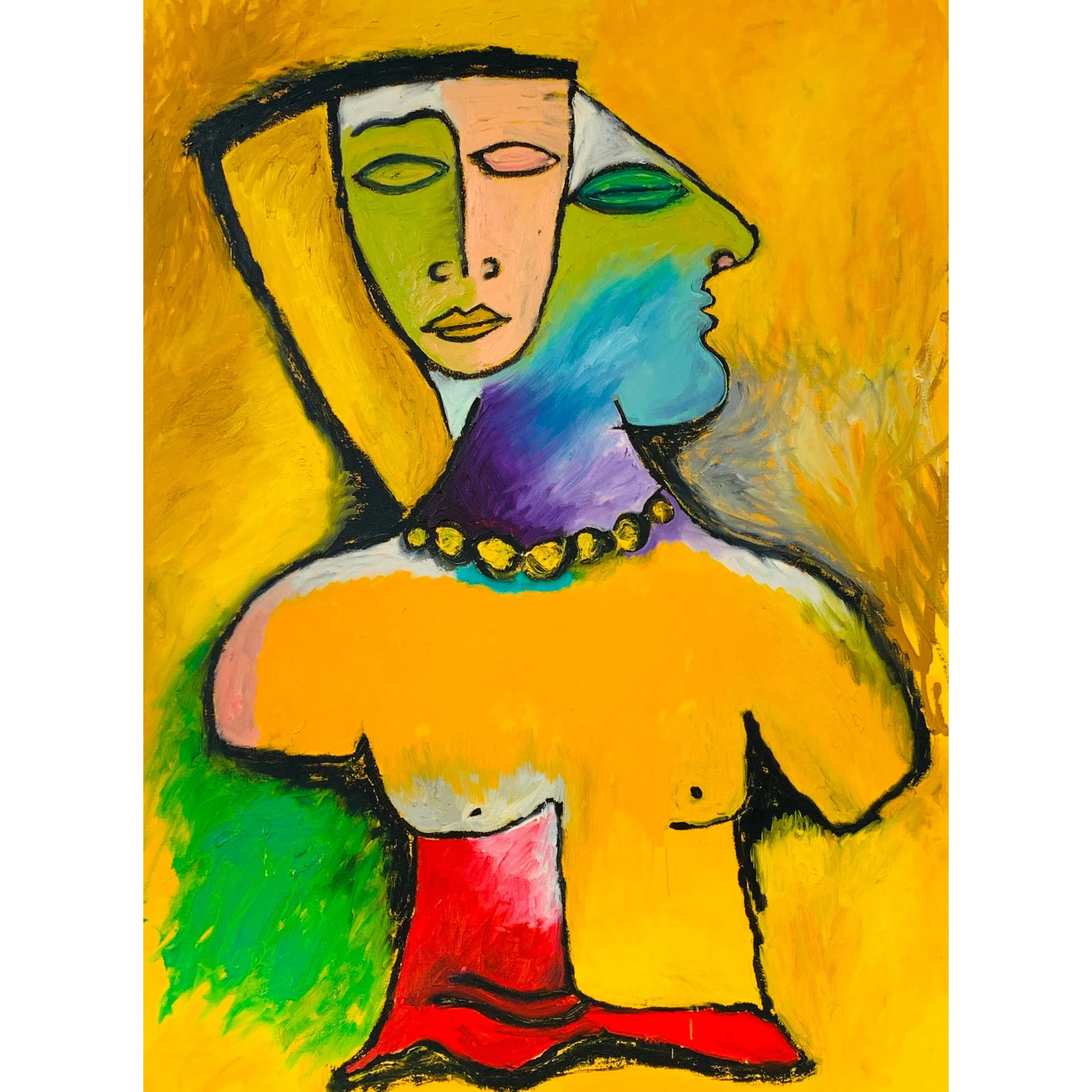 Ancient Memory" Abstract Original Painting by Louie DeVito | Chairish