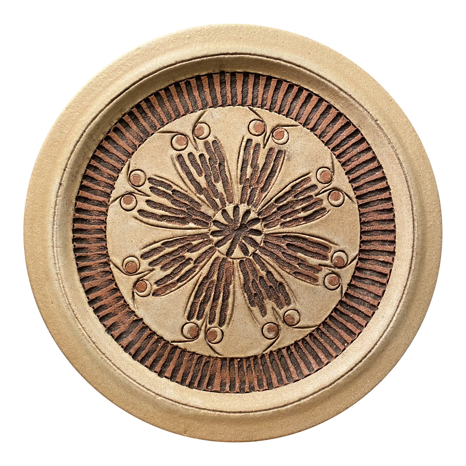 1970s Vintage Clarence Cameron Decorative Owl Charger | Chairish