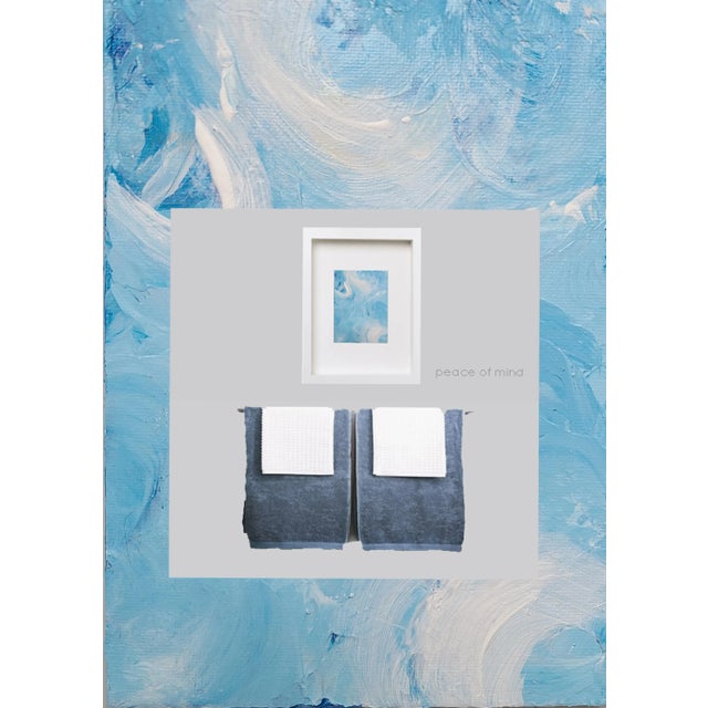 Contemporary Minimalist Abstract Original Painting, Framed Art, Peace ...